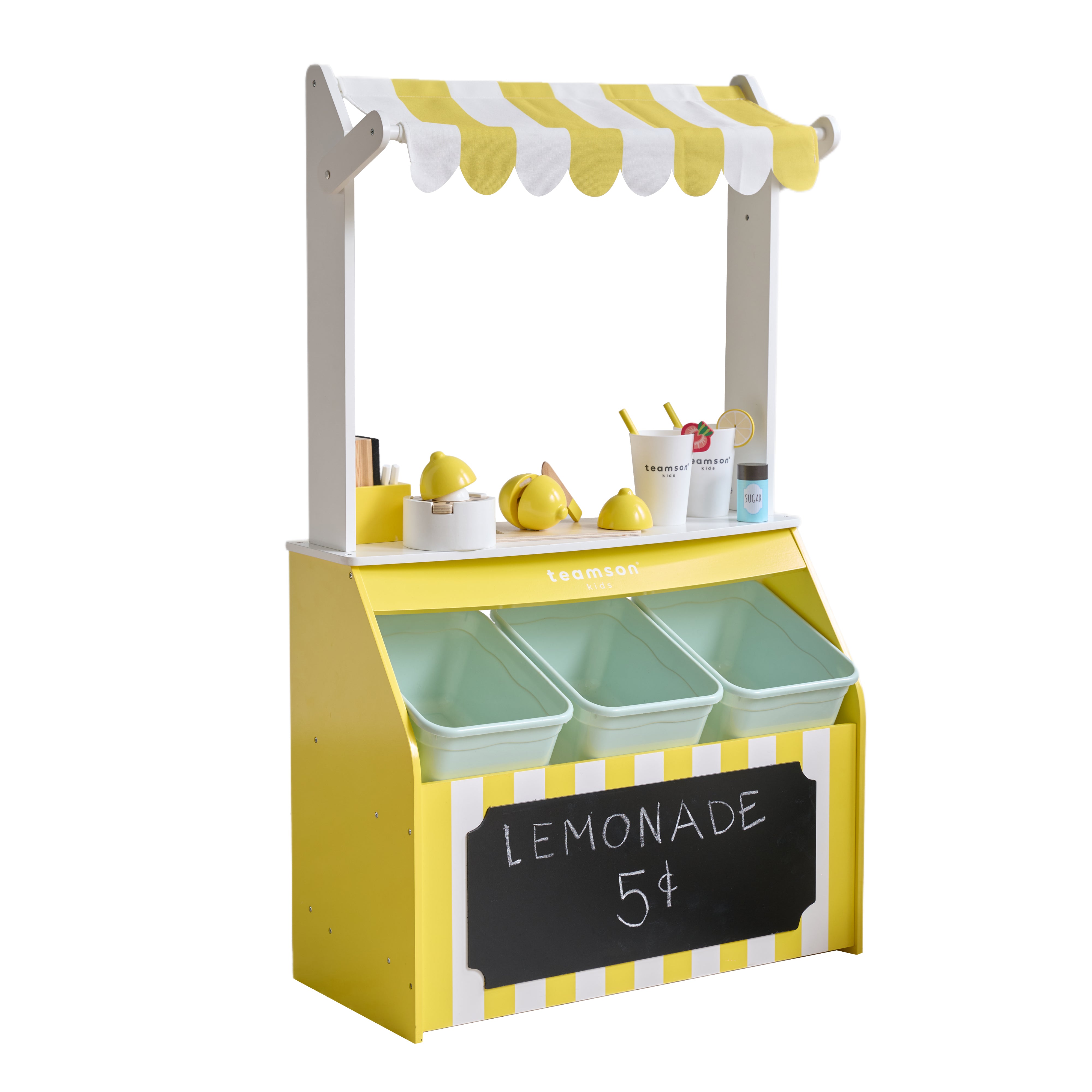 Sunny Citrus Lemonade Stand Playset with Interactive Accessories – Teamson