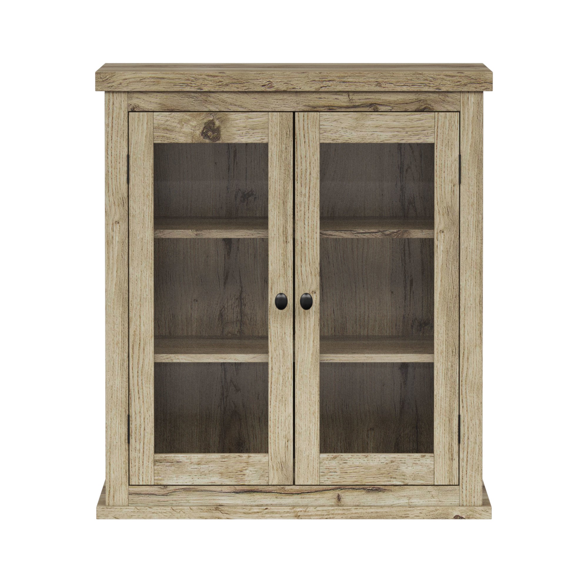 Limed oak display cabinet store