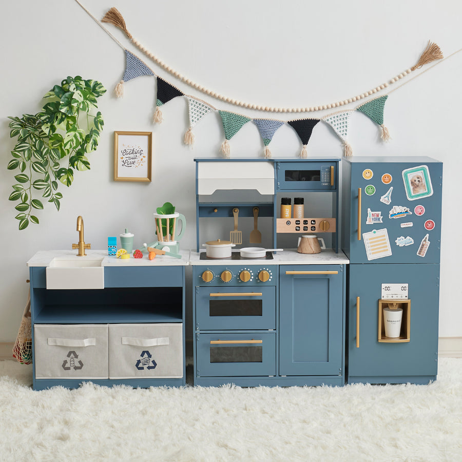 TEAMSON KIDS - LITTLE CHEF ATLANTA LARGE MODULAR PLAY KITCHEN, STONE B – Teamson