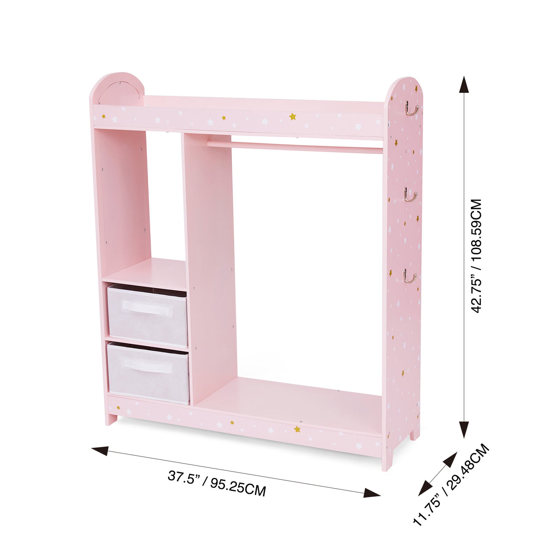 Fantasy Fields Kids Freestanding Jasmine Star Print Clothing Rack with ...