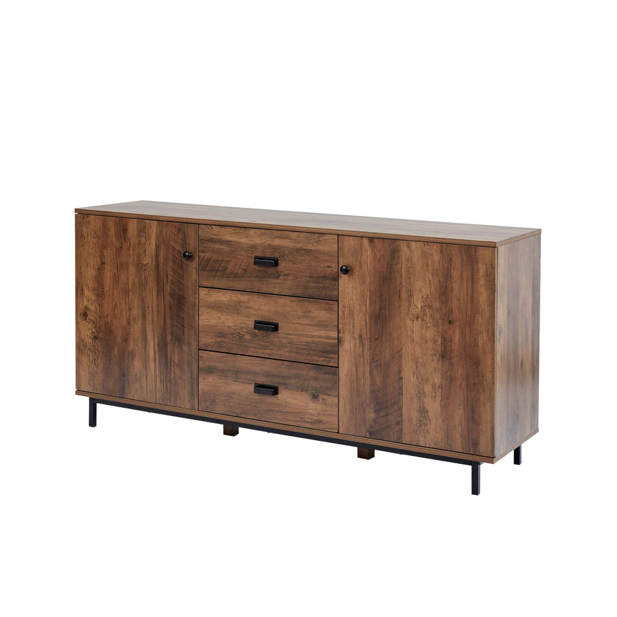 Teamson Home Brooklyn Sideboard with Storage Plus Metal Legs and Handl